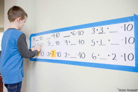 Add to 10: A Kindergarten Math Activity - Busy Toddler