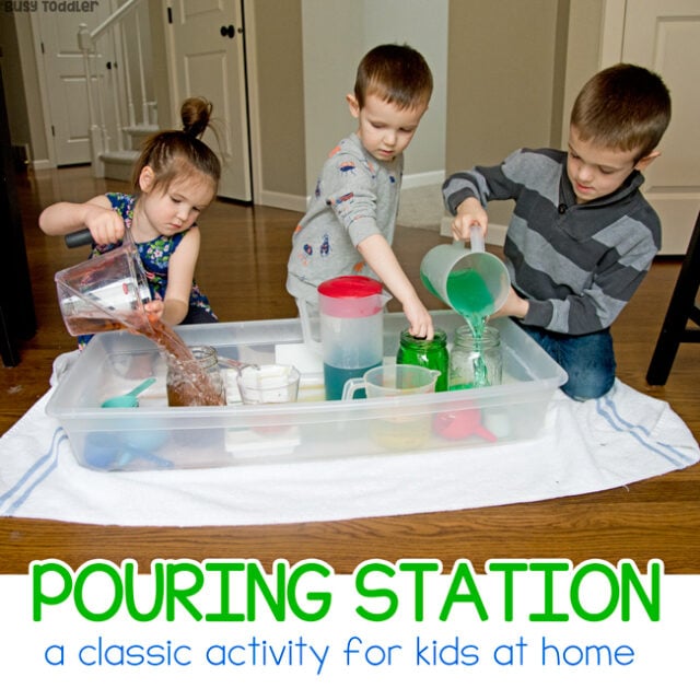 5 Things Kids Learn from Pouring Water - Busy Toddler