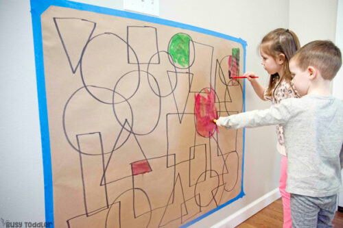 Shape Art Activity for Toddlers and Preschoolers - Busy Toddler