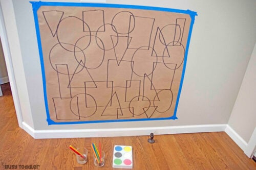 Shape Art Activity for Toddlers and Preschoolers - Busy Toddler
