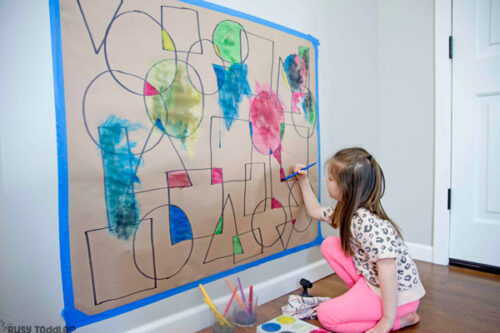 Shape Art Activity for Toddlers and Preschoolers - Busy Toddler