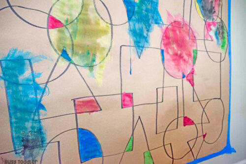 Shape Art Activity for Toddlers and Preschoolers - Busy Toddler