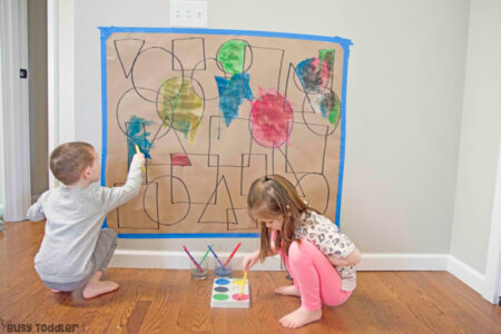 Shape Art Activity for Toddlers and Preschoolers - Busy Toddler