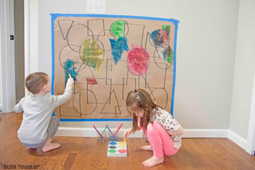 Shape Art Activity for Toddlers and Preschoolers - Busy Toddler