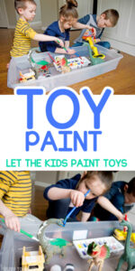 Paint the Toys: Easy Indoor Art Activity - Busy Toddler