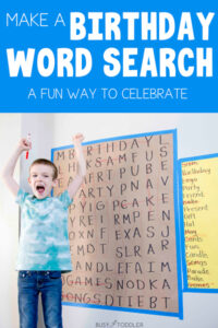 Birthday Word Search Activity for Kids - Busy Toddler