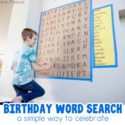 Birthday Word Search Activity for Kids - Busy Toddler