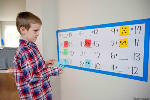 Missing Parts: An Algebra Math Activity for Kids - Busy Toddler