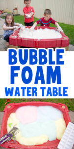 Bubble Foam Water Table: An Outdoor Activity - Busy Toddler