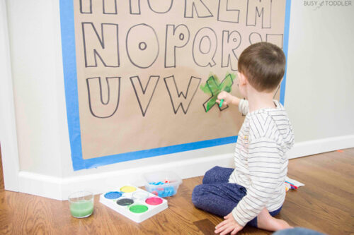 ABC Paint Match: an easy kids activity - Busy Toddler
