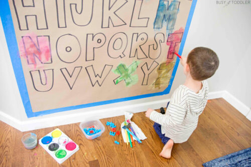 ABC Paint Match: an easy kids activity - Busy Toddler