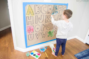 ABC Paint Match: an easy kids activity - Busy Toddler