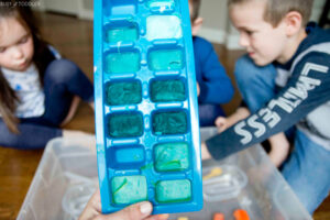Fizzy Ice Cubes: Kids Science Experiment - Busy Toddler