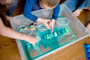 Fizzy Ice Cubes: Kids Science Experiment - Busy Toddler