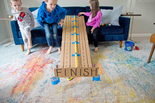 Car Ramp: an easy STEM activity for kids - Busy Toddler