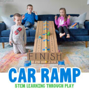 Car Ramp: an easy STEM activity for kids - Busy Toddler