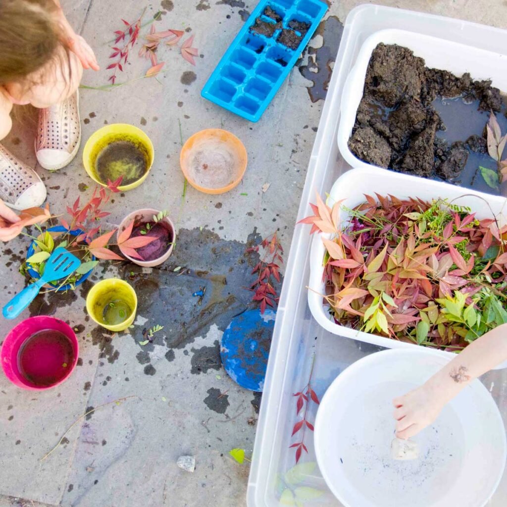 DIY Mud Kitchen for Kids - Busy Toddler