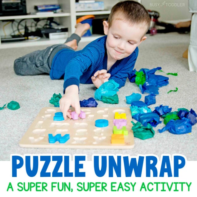 Puzzle Unwrap: A Fun Toddler Activity - Busy Toddler