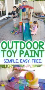 Outdoor Toy Paint: A Summer Activity - Busy Toddler