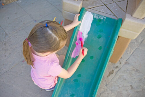 Outdoor Toy Paint: A Summer Activity - Busy Toddler