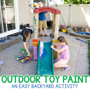 Outdoor Toy Paint: A Summer Activity - Busy Toddler