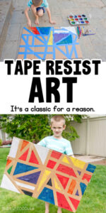 Tape Resist Art Activity for Kids of All Ages - Busy Toddler