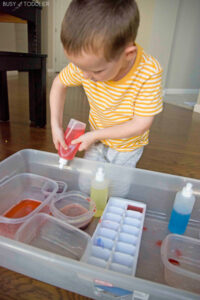 Color Mixing Activity for Toddlers - Busy Toddler