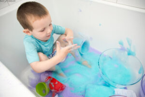 Bubble Foam Bath: A Sensory Activity - Busy Toddler