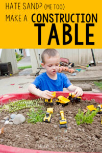Construction Site Small World Sensory Bin - Busy Toddler