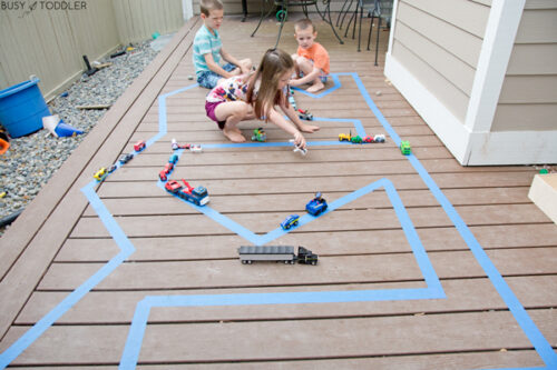 Outdoor Road Easy Activity for Kids - Busy Toddler