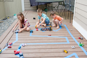 Outdoor Road Easy Activity for Kids - Busy Toddler