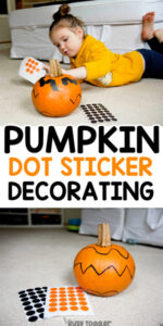 Dot Sticker Pumpkin Activity for Halloween - Busy Toddler