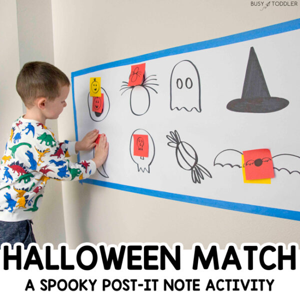 Halloween Post-it Match (an all ages activity) - Busy Toddler