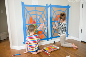 Spider Web Tape Resist Art - The Activity that Broke the Internet