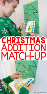 Christmas Tree Addition Match Activity - Busy Toddler