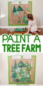Paint a Christmas Tree Farm - Art Activity - Busy Toddler