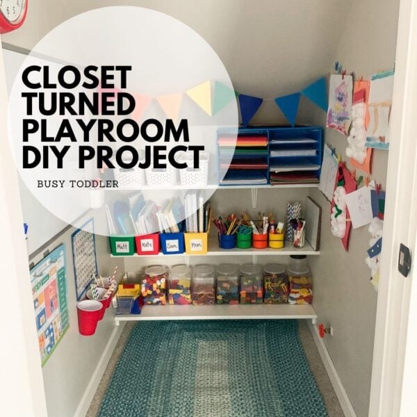 Closet to Playroom DIY Transformation - Busy Toddler