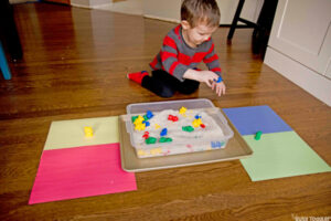 Sensory Sorting: A quick and easy toddler activity - Busy Toddler