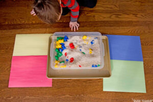 Sensory Sorting: A quick and easy toddler activity - Busy Toddler