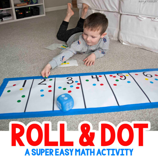 Roll and Dot Preschool Math Activity - Busy Toddler