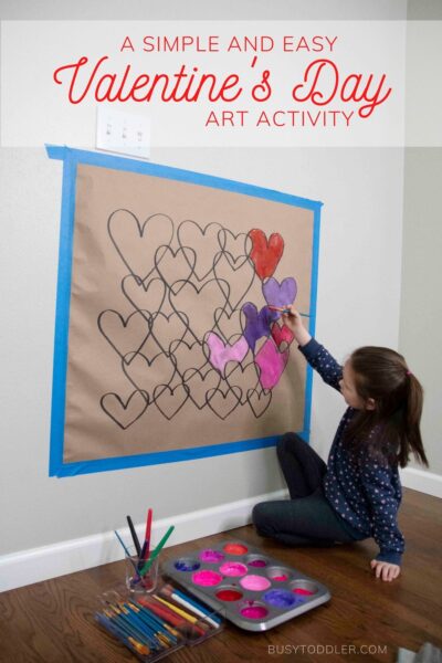 Valentine's Day Heart Art Activity (so cool!) - Busy Toddler