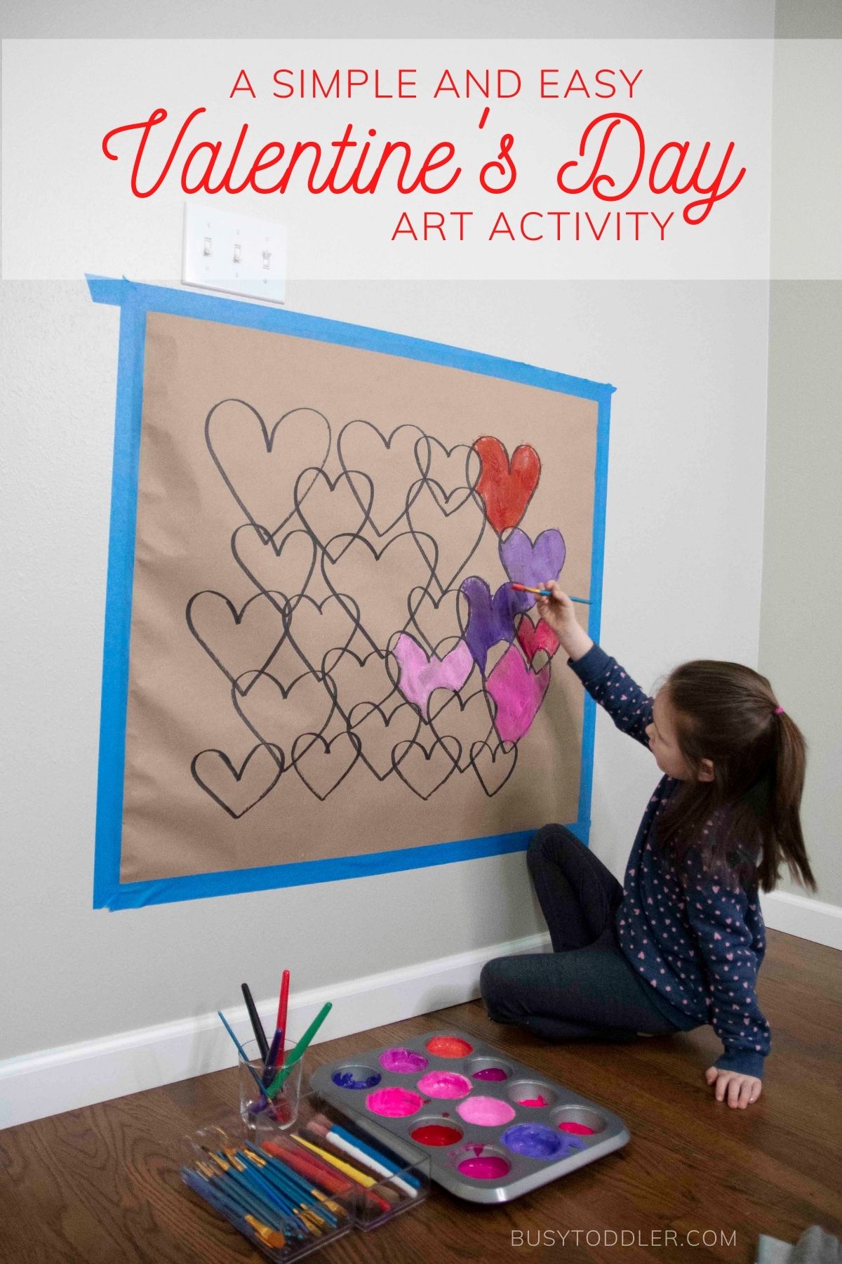 Valentine's Day Heart Art Activity (so cool!) - Busy Toddler