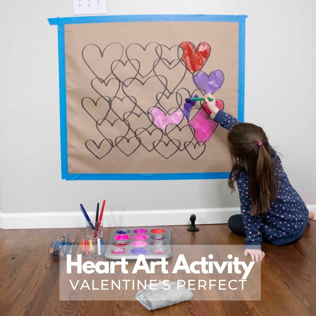 Valentine's Day Heart Art Activity (so cool!) - Busy Toddler