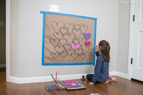 Valentine's Day Heart Art Activity (so cool!) - Busy Toddler