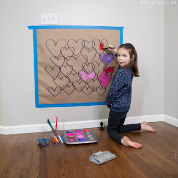 Valentine's Day Heart Art Activity (so cool!) - Busy Toddler
