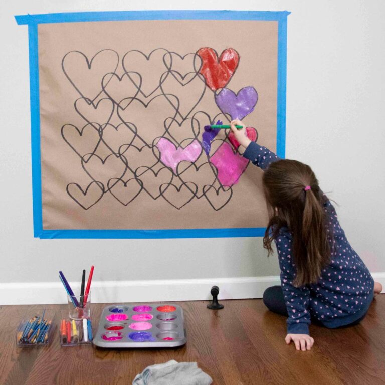 Valentine's Day Heart Art Activity - Busy Toddler