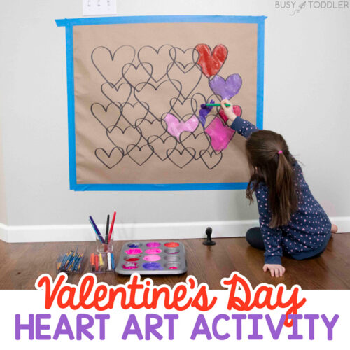 Valentine's Day Heart Art Activity (so cool!) - Busy Toddler