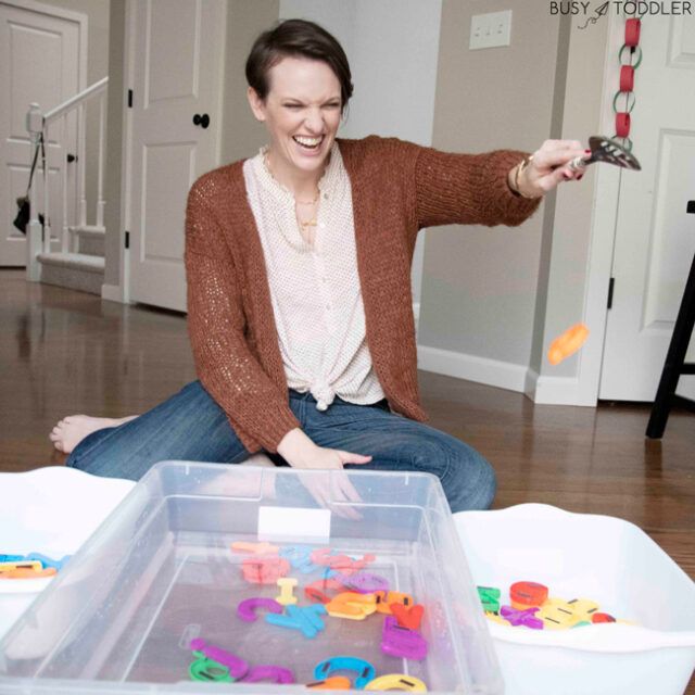 Alphabet Scoop and Transfer Literacy Activity - Busy Toddler