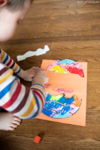 Easter Egg Puzzle Craft (super easy!)- Busy Toddler