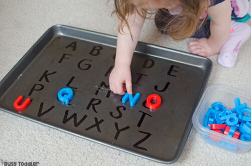 Alphabet Magnet Match-up - Literacy Activity: Busy Toddler